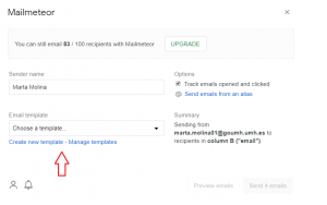 Cómo usar Mailmeteor – Google Workspace UMH
